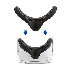 VR Accessoeries,Touch Contrller Grips Cover Compatible with Oculus Quest 2,with 1Pcs VR Silicone Face Pad,Lens Protection Cover,Thumbstick Covers,Sweat-Proof/Anti-Throw/Adjustable (Black/4Pcs Set)