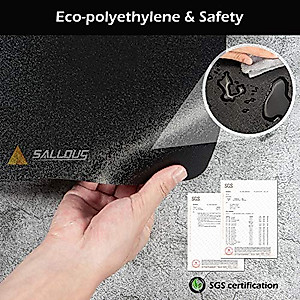 Office Chair Mat, Hard Floor Mat for Desk, 63" x 51" Multi-Purpose Office Desk Chair Mat for Hardwood Floors, Non-Toxic PVC Protector Floor Mat for Home, Updated Version (Black)