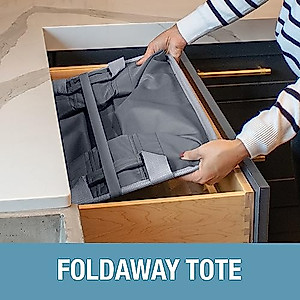 CleverMade Collapsible Fabric Laundry Basket - Foldable Pop Up Storage Bin - Space Saving Hamper with Carry Handles Large, Charcoal/Grey, 2 Pack