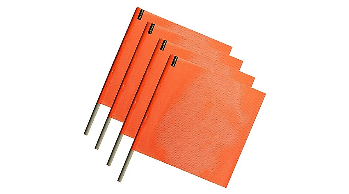 VULCAN Safety Flag - Bright Orange 4 Pack for Wide Loads