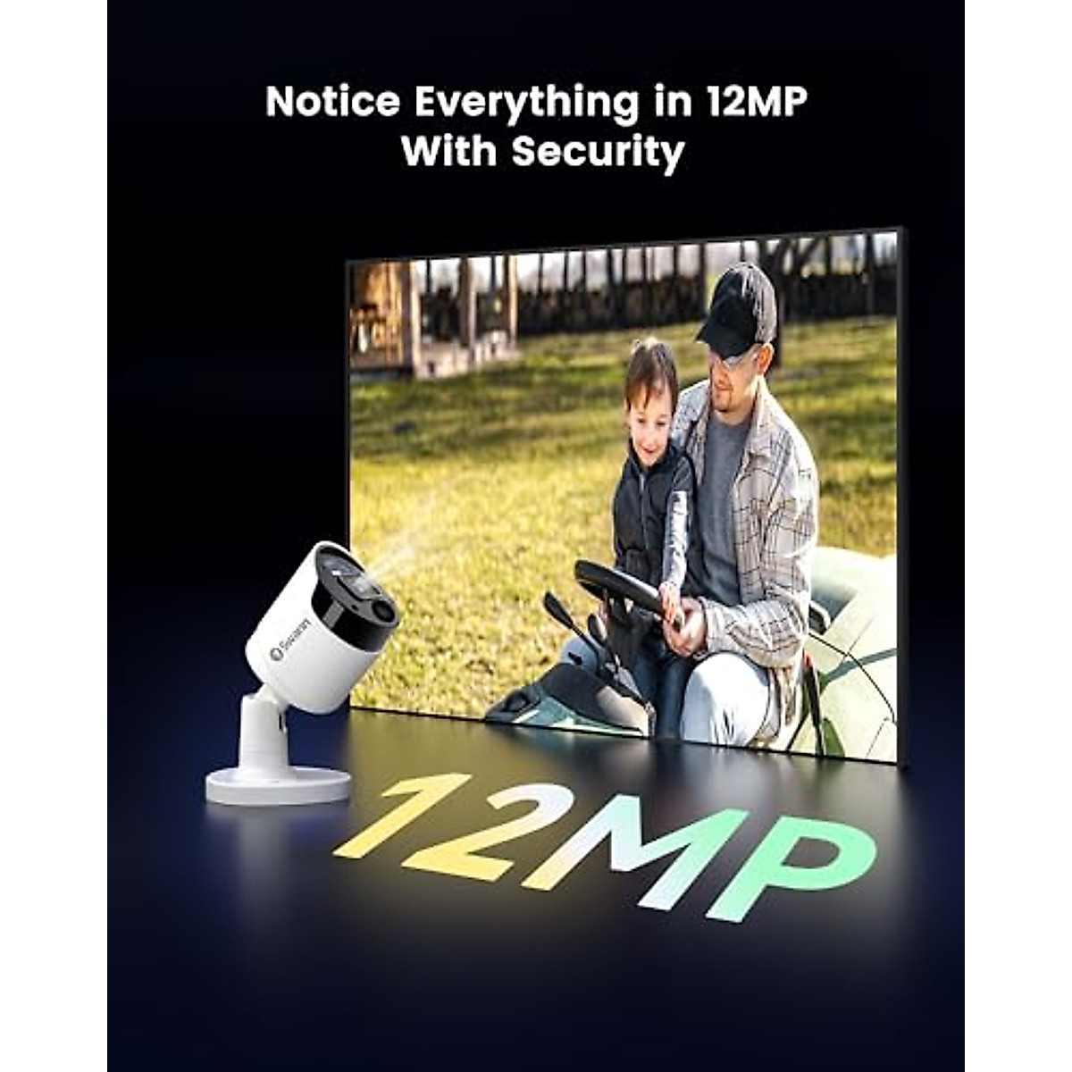 Swann 12MP Security Camera System, 16 Channel NVR with 4TB, 16 IP Cameras Indoor Outdoor Home, 6k Mega HD PoE Wired,Video Analytics, 2-Way Audio, Sirens, Color Night Vision, True Detect, 1690008B8DE