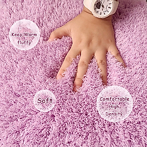 48 Pcs - 48 Sq.ft. Shaggy Plush Puzzle Foam Floor Mat,12X12 Inch Soft Interlocking Carpet Tiles,Area Rugs,Shock-Absorbing,Non-Slip(Color:Gray)