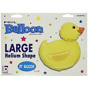 Betallic Rubber Ducky Shape Foil, 29", Yellow