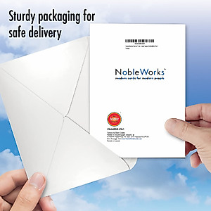 NobleWorks Pack of 3 Birthday Greeting Cards with Envelopes (1 Designs, 3 Each) Hole Foods C2684BDG-C3x1