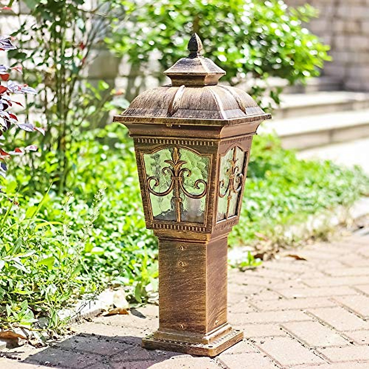 Lights Outdoor IP65 Outdoor Aluminum Pillar Lights Night Lighting Waterproof Post Lights Villa Exterior Community Street Streetlights Lanterns Lights for Park Terrace Landscape Decor E27 Stadium