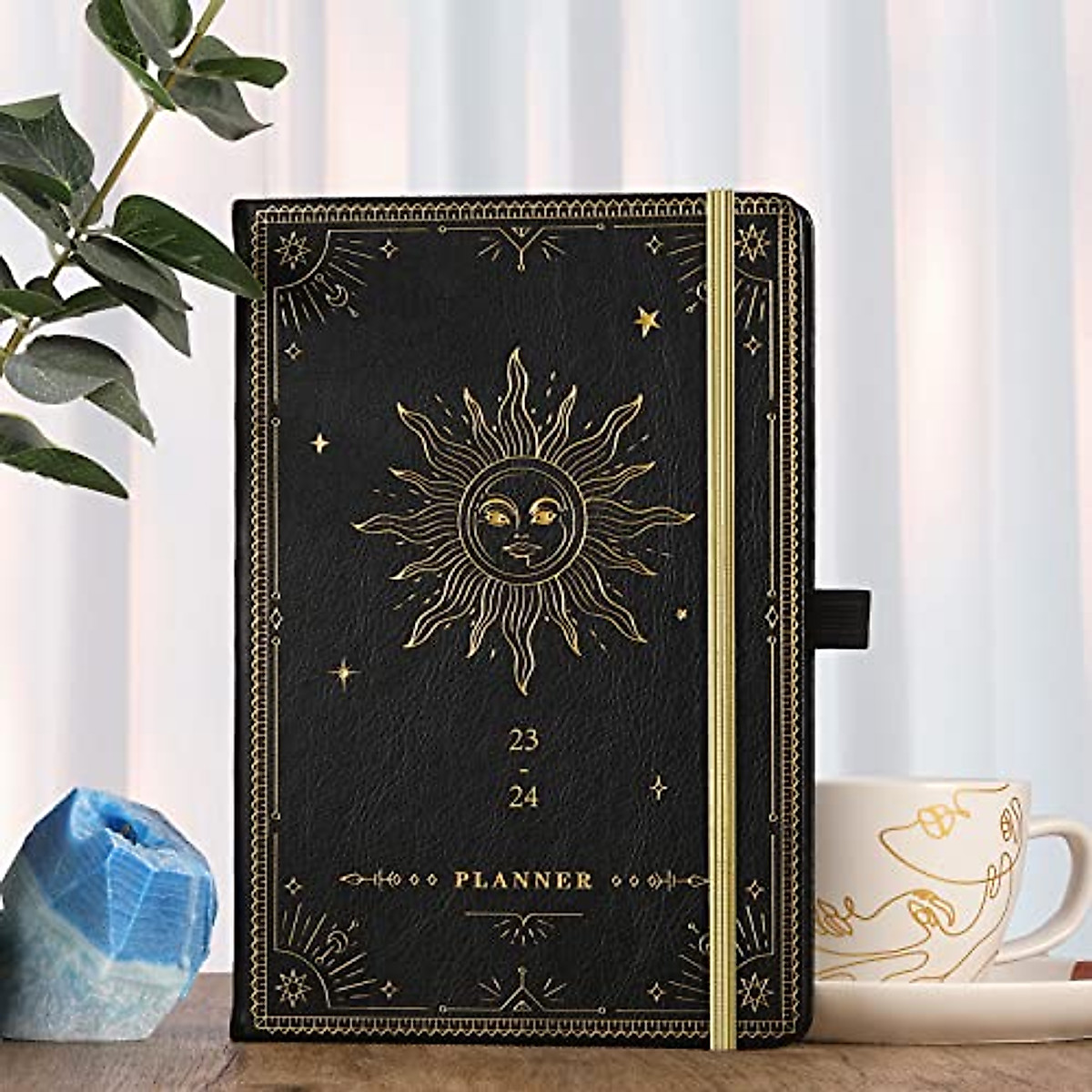 2023-2024 Planner - Academic Weekly Monthly Planner 2023-2024, July 2023 - June 2024, 5.75" x 8.25", Faux Leather, Back Pocket with 40 Notes Pages - The SunSun
