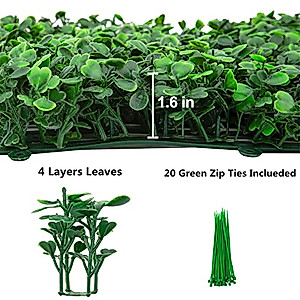 Cliselda Grass Backdrop Wall Panels 8PCS 10"x10" Artificial Boxwood Hedge Greenery Wall Panels, Privacy Hedge Screen Faux Boxwood for Indoor Outdoor Plant Wall Decor