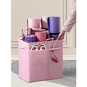 Home Gym Storage Rack Yoga Mat Holder, Dumbbells Kettlebells Foam Roller Storage Basket, Workout Equipment Storage Organizer, Women Men Workout (Size : M)