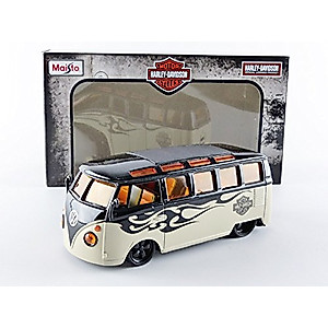 Maisto Harley-Davidson Volkswagen Samba Van Diecast Vehicle (1:25 Scale)