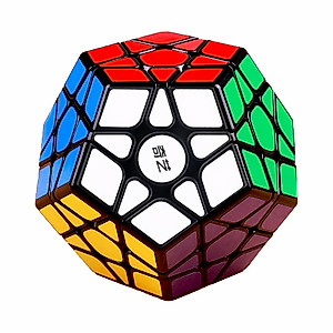 Megaminx Speed Cube, Pentagonal Dodecahedron Cube Puzzle Toy (Qiheng Black)