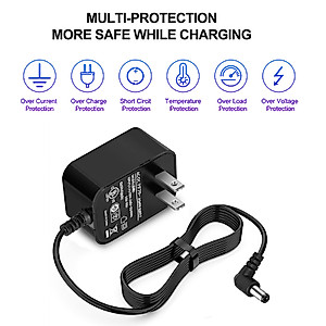 Charger for Shark VACMOP VM200 VM200C VM20026 UM200 UM205 VC200 VC205 VM190 VM19026 VMP30 Series 10.8V Li-ion Battery Pro Cordless Hard Floor Vacuum Mop Replacement Power Adapter 5.9Ft