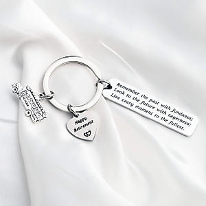FUSTMW Thank You Gift for School Bus Driver Keychain Appreciation Gift End of The School Year Gift (School Bus Driver Retirement gifts)