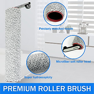 Brush Rollers and Filters Replacement Compatible with Dreame H14 Vacuum Cleaner- 2 Brush Rollers + 2 Vacuum Filters + 1 Cleaning Tool