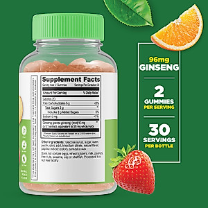 Lifeable Magnesium 85mg + Panax Ginseng, Gummies Bundle - Great Tasting, Vitamin Supplement, Gluten Free, GMO Free, Chewable Gummy