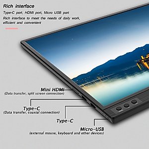 Cell Phone/Computer External Expansion Screen 15.6-inch Portable HD Display Without Touch Function