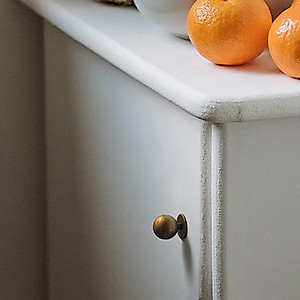 Yanxia Set of 12 -Sleek Round Antique Brass Cabinet Knobs - Retro and Minimalist Hardware for Stylish Home Enhancement - 1 Inch Diameter