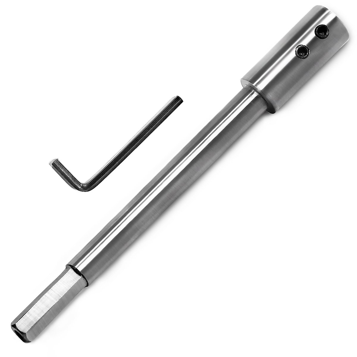 ASNOMY 7Inch Extra Long Forstner Bit Extension for Adding Over 5-3/4 inches of Drilling Depth to Your 3/8" Round or Hex Shafts Forstner Bit