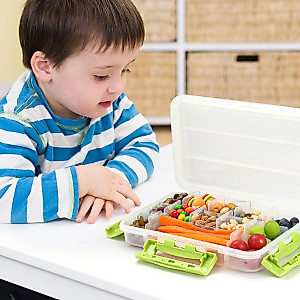 AIEVE Snack Box for Kids, Adjustable 13 Compartment Tackle Box for Snacks Charcuterie Container, Kids and Adult Reusable Snackle Box for Travel, School, Trip, Picnic, Boat