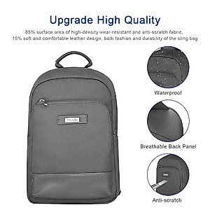 MELCOU Crossbody sling backpack for men waterproof shoulder sling bag for travelling hiking Multipurpose daypack chest bag for walking dog - black