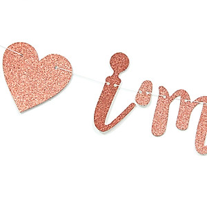 I'm 50 Bitches Banner, 50th Birthday Party Decor, Funny 50 Years Old Birthday Banner, Women's 50th Birthday Party Decorations (Rose Gold)