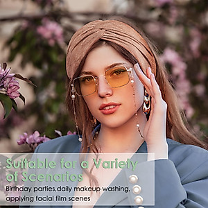 HAUHC Extra Wide Headbands for Women, 7'' Large Cotton Like Turban Knotted Bandana Head Bands for Women Non Slip, Boho Headbands for Women's Hair (6Pcs Dark Colors, Extra Large 7" Wide)