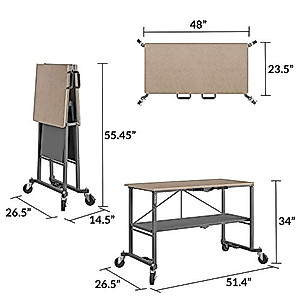 COSCO 66721DKG1E Folding Workbench and Table, Dark Gray