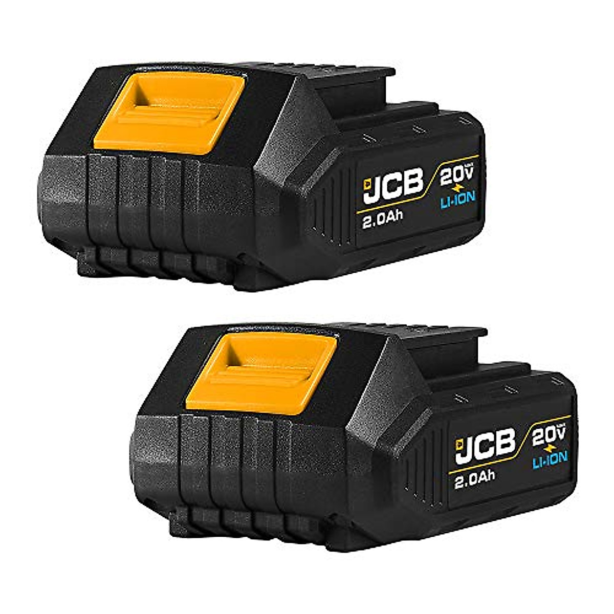 JCB Tools - 20V, 3-Piece Power Tool Kit - Hammer Drill Driver, Impact Driver, LED Work Light, 2 x 2.0Ah Batteries, Fast Charger and Tool Bag - For Home Improvements, Drilling, Masonry, Screw Driving