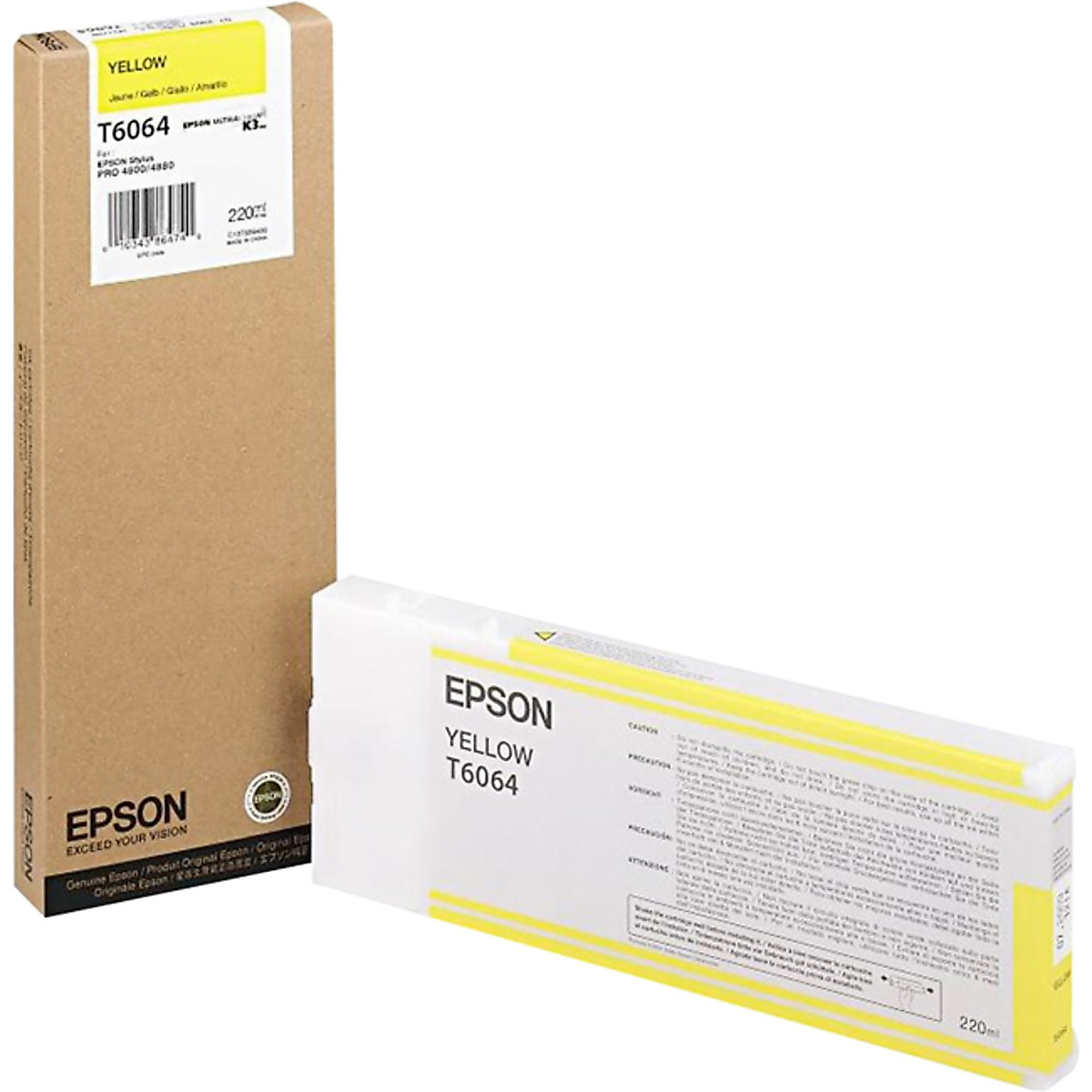 Epson UltraChrome K3 Ink Cartridge - 220ml Yellow (T606400)
