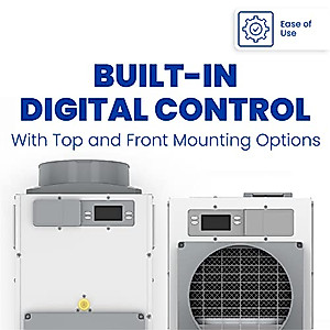 AprilAire E080 Pro 80 Pint Dehumidifier for Crawl Spaces, Basements, Whole-Houses, Commercial up to 4,400 sq. ft.