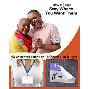 Magnetic Name Tag Holders with Strong Magnets for Securely Attaching ID Badges, Name Tags, and Accessories - 10 Pack