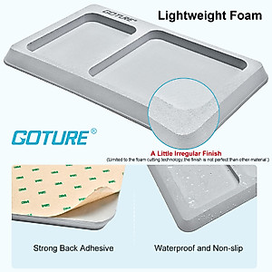 Goture Boat Foam Fishing Ruler and Cell Phone Holder Kit,2 in 1 Fishing Boat Dash Accessory Adhesive Backing Fishing Tool,44" Fishing Measurement Tool Boat Gadgets Segmented Fish Measuring Board