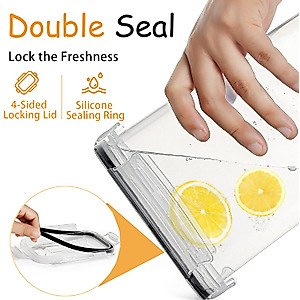 Airtight Food Storage Containers Set of 9 - Wildone BPA Free Cereal & Dry Food Storage Containers 2.8L / 11.83 cups for Sugar, Flour, Snack, Baking Supplies, with 20 Chalkboard Labels & 1 Marker