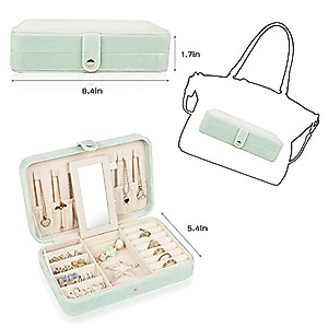 GUKA Plush Velvet Travel Jewelry Box Organizer for Women Girls Jewelry Holder for Earring Ring Necklace Jewelry Travel Organizer Small Jewelry Box