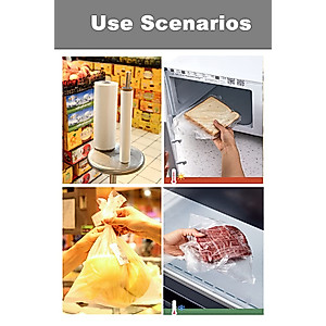 9.8 X 13.8 Inch Plastic Produce Bags Roll, 1000 Bags of 1 Big Roll for Fruits, Vegetable, Bread, Clear Kitchen Food Storage Bags (Medium)