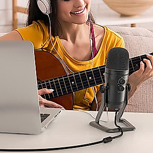 n/a USB Recording Microphone Computer Podcast Mic for Four Pickup Patterns for Vocals, Gaming, Zoom-Class