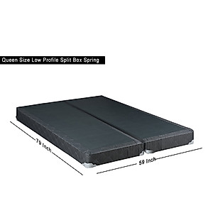 Mattress Solution 4-Inch Assembled Semi Flex Split Box Foundation for Mattress, Spring Air Colletion, Queen, Size
