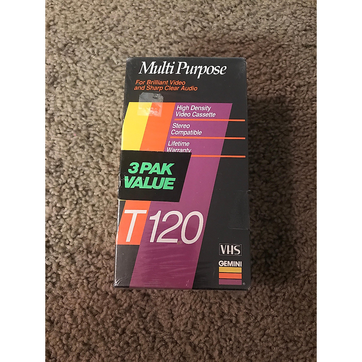 Gemini T120 VHS Tapes 3 Pack