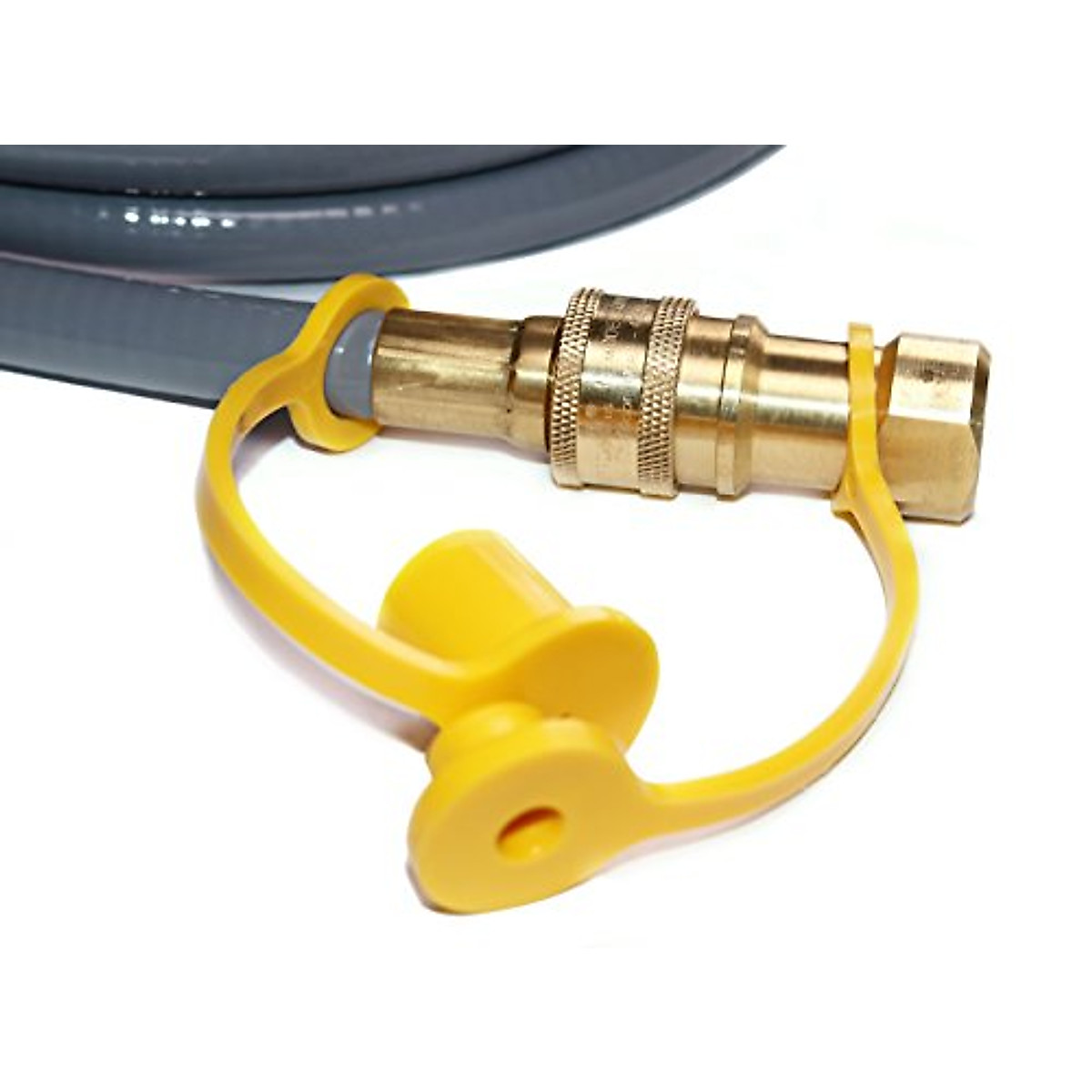 DOZYANT 12 Feet 3/8 inch ID Natural Gas Grill Hose with Quick Connect Propane Gas Hose Assembly for Low Pressure Appliance -3/8 Female Pipe Thread x 3/8 Male Flare Quick Disconnect - CSA Certified