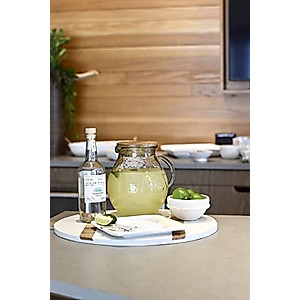 Mud Pie Lime and Salt Rimmer Margarita Set, Square, White