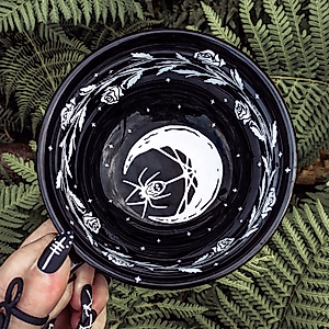 Rogue Wolf La Lune Large Gothic Moon Mug - Halloween Decor Ceramic Cup for Tea/Coffee