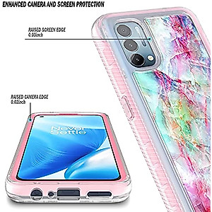 NZND OnePlus Nord N200 5G Case with [Built-in Screen Protector], Full-Body Protective Shockproof Rugged Bumper Cover, Impact Resist Durable Phone Case (Marble Design Fantasy)