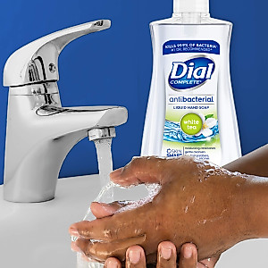 Dial Antibacterial Liquid Hand Soap, White Tea, 7.5 Fl Oz (Pack of 12)