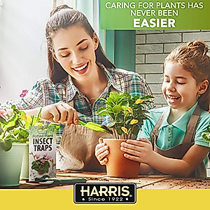 Harris Potted Plant Insect Traps for Gnats, Aphids, Whiteflies and More (30 Traps, 7 Stakes)