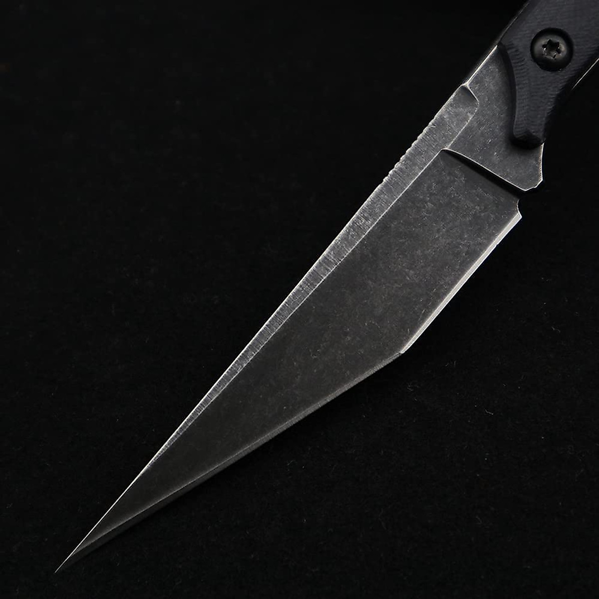 Gtkii GTK140 Fixed Blade Knife, D2 Steel Blade G10 Handle EDC Tool Knife for Outdoor Camping Hiking Hunting(Black)