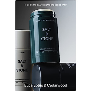 SALT & STONE Natural Deodorant - Eucalyptus & Cedarwood | Extra Strength Natural Deodorant for Women & Men | Aluminum Free with Seaweed Extracts, Shea Butter & Probiotics | Free From Parabens, Sulfates & Phthalates (2.6 oz)