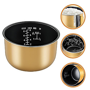 BESTonZON Inner Cooking Pot for Rice Cooker and Instant-Pot Use Rice Cooker Liner Non- stick Rice Cooking Container Rice Maker Accessories for Rice Maker Cooker 3L