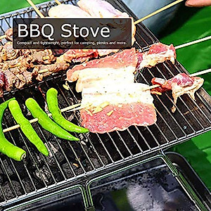 SHZBCDN Foldable Charcoal Grill, Portable BBQ Barbecue Grill Lightweight Simple Grill for Camping, Garden, Outdoor, Travel