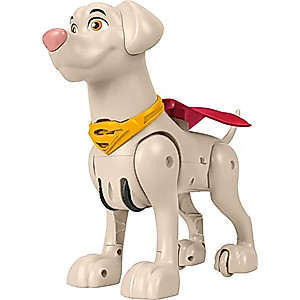 Fisher-Price DC League of Super-Pets Krypto Toy, 14 inches long, Authentic Movie Figure with Sounds Phrases & Motorized Motion, Rev & Rescue, for 3 years and up