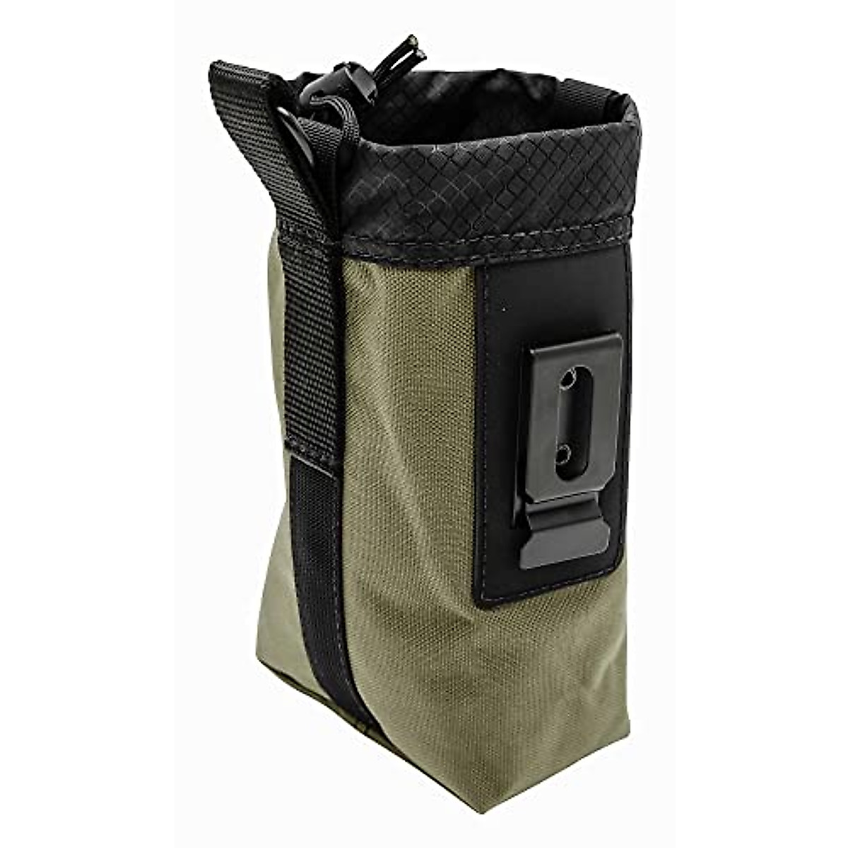 Diamondback DB Sax Tool Pouch with Belt Clip - Modular Clip On Tool Pouch for Belts, Vests, and Panels - Ideal Carpenter and Electrician Tool Pouch for Nails and Screws (Green with Black Webbing)