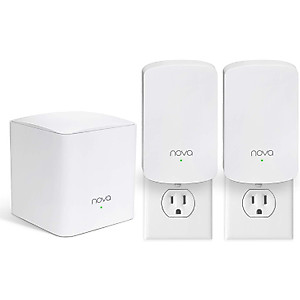 Tenda Nova Mesh WiFi System MW5 - Covers up to 3500 sq.ft - AC1200 Whole Home WiFi Mesh System - Dual-Band Mesh Network for Home Internet - Gigabit Mesh Router for 60 Devices - Plug-in Design - 3-Pack
